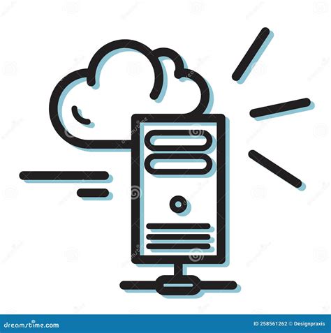 Cloud Technology Solution Icon Stock Illustration Illustration Of Compartment Vector 258561262