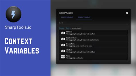 New Feature Context Variables Announcements Sharptools Community