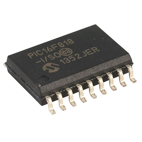 microchip pic16f818 i so microcontroller smd 8 bit soic18 rapid electronics