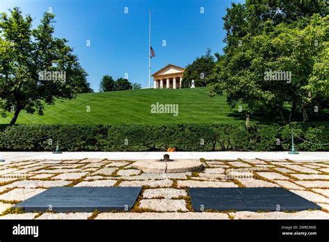 The Tomb Of President John F Kennedy With The Eternal Flame At The