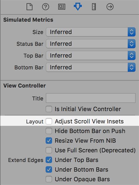 Ios Unable To Properly Configure Uiscrollview Offset On Top Stack