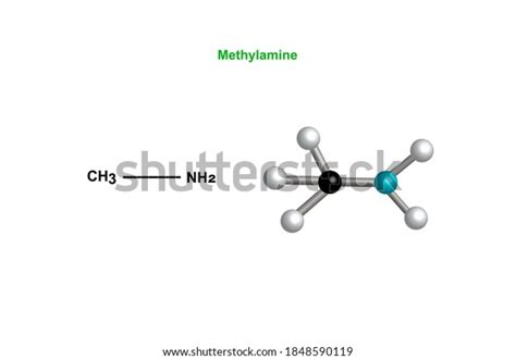 Methylamine Chemical Molecular Structure Vector Design Stock Vector