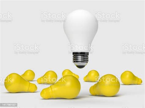 배경에 전구와 비즈니스 창의력과 영감 개념 성공을위한 큰 아이디어 동기를 생각하십시오 3d 렌더링 0명에 대한 스톡 사진 및