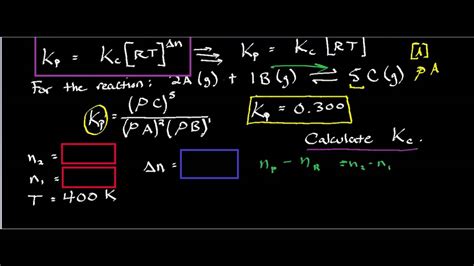 Relating Equilibrium Constants Kp And Kc Keq Youtube