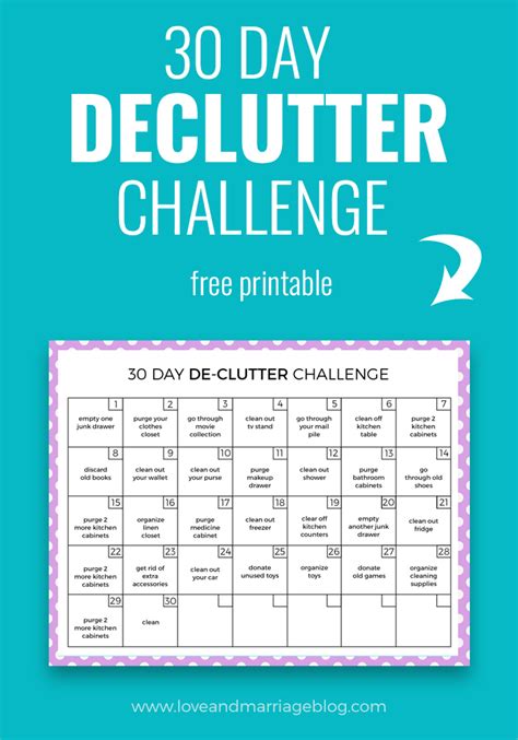 30 Day DeClutter Challenge Love And Marriage