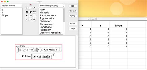Excel Slope Formula In Jmp Jmp User Community