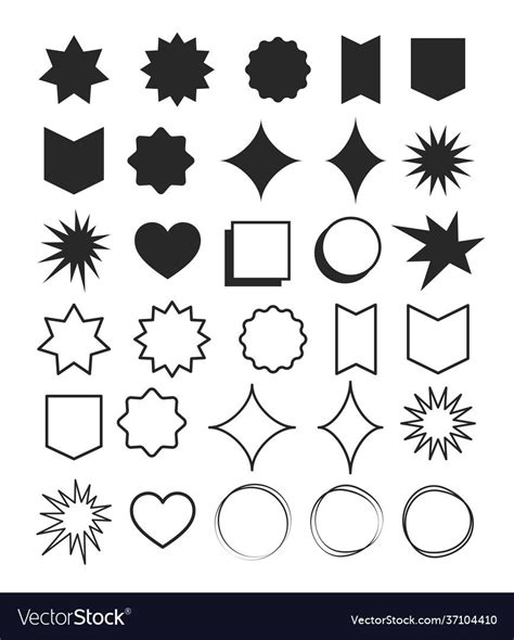 Geometric Shapes Element Design Set Symbol With Shape And Line Geometric Design Download A