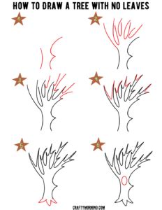 How To Draw Tree With Branches Crafty Morning