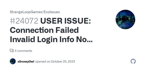 User Issue Connection Failed Invalid Login Info No Response From Auth Server · Issue 24072