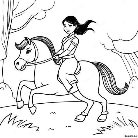Mulan Na Konju Bojanka