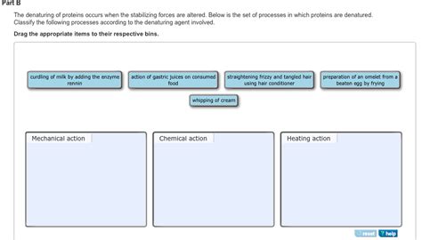Solved Part A The Tertiary Structure Of A Protein Is A Co