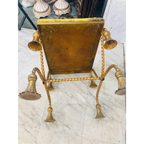Vintage Italian Gold Tassel Stool Chairish