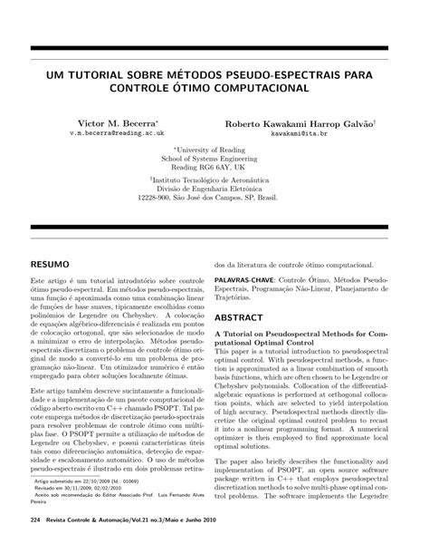pdf a tutorial on pseudospectral methods for computational optimal