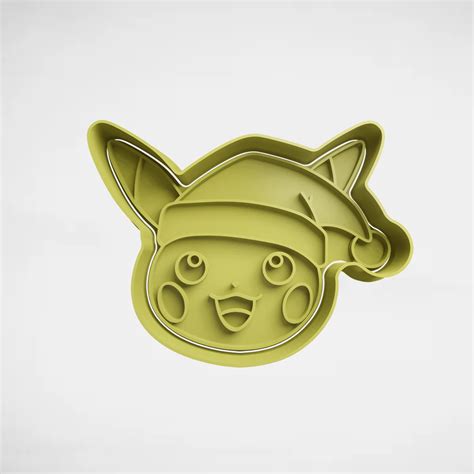 3d File Christmas Pikachu Head 🎄・3d Printing Idea To Download・cults