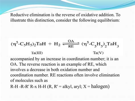 Reductive Elimination Reactions Ppt