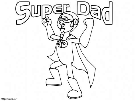Super Dad To Print Coloring Page