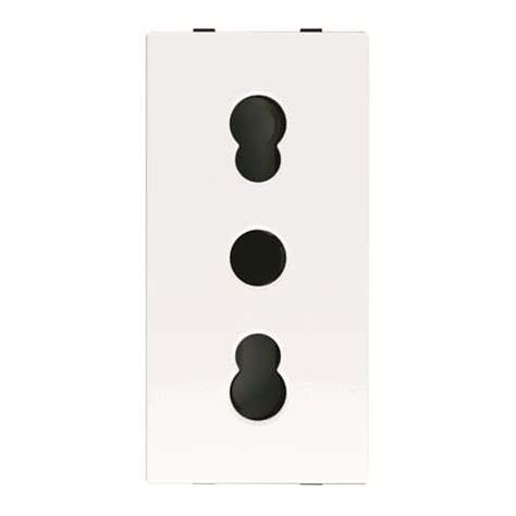 Presa Bipasso Abb Zenit N2133 Bl 1016a 1 Modulo Bianco 2cla213300n1101