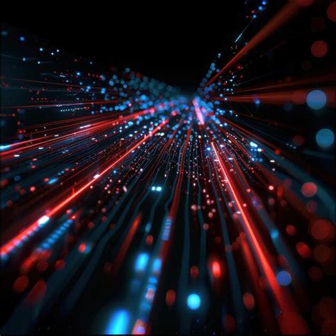 Premium Photo Light Streak Fiber Optic Speed Line Futuristic Background For 5g Or 6g