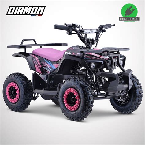 Pocket Quad électrique Rino 800w Diamon Motors Édition 2025 Rose Mini