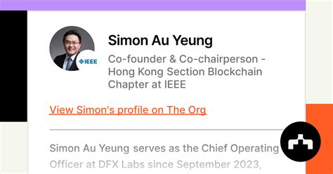 Simon Au Yeung Co Founder And Co Chairperson Hong Kong Section Blockchain Chapter At Ieee