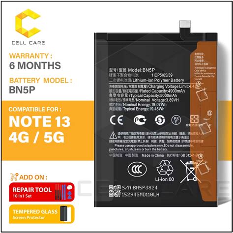 Battery Bateri Bn5p For Redmi Note 13 4g Redmi Note 13 5g 5000 Mah