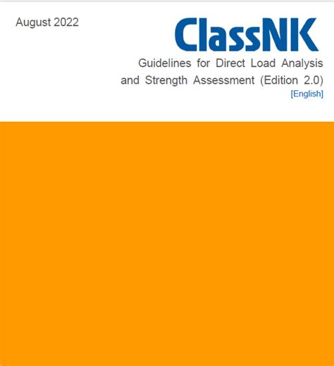 ClassNK Releases Guidelines For Direct Load Analysis And Strength Assessment Edition J L