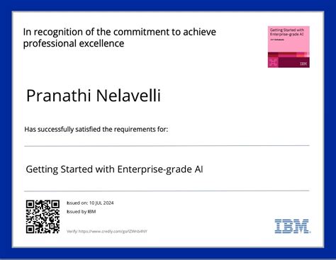 Pranathi Nelavelli On Linkedin Hi Connectionsi Completed My Ai Course In Ibm