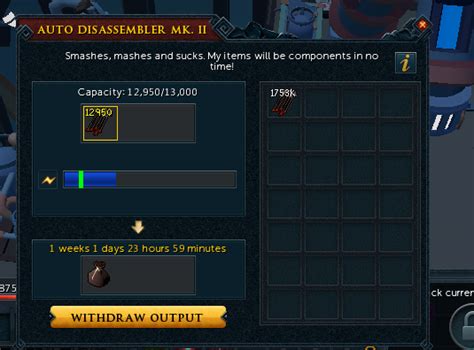 If Certain Items Require 50 To Be Disassembled Can We Store 50x As