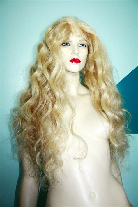Glueless Lace Wig Remi Remy Blonde Human Hair Etsy