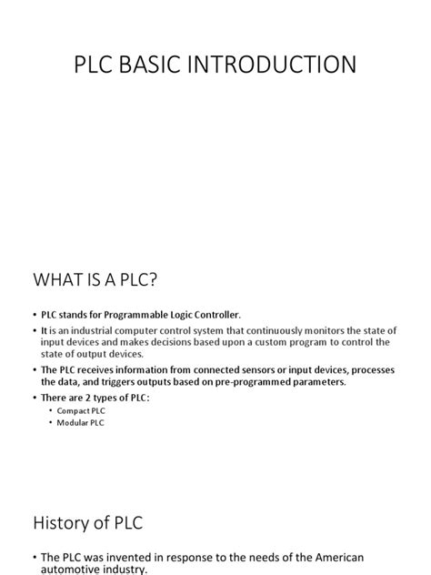Rev 1 Module2 Plc Pdf Relay Programmable Logic Controller