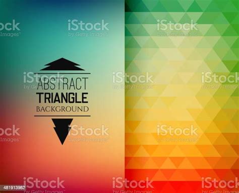 Retro Mosaic Pattern Of Geometric Triangle Shapes Stock Illustration Download Image Now 2015