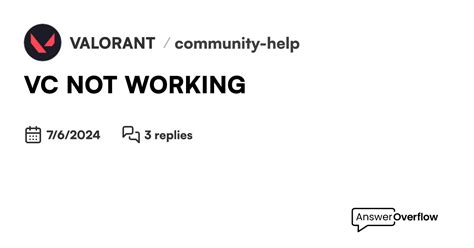 Vc Not Working Valorant