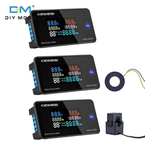100 Original Diymore AC 50 300V 0 100A Power Energy Meter Voltmeter Ammeter KWh Digital AC
