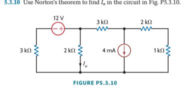 Solved Use Norton S Theorem To Find I In The Circuit Chegg Com
