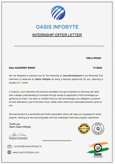 Aadarsh Singh On Linkedin Oasisinfobyte Oasisinfobyteinternship