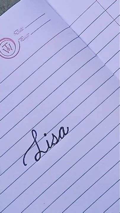 Write Lisa In Very Beautiful Cursive Writing Youtube