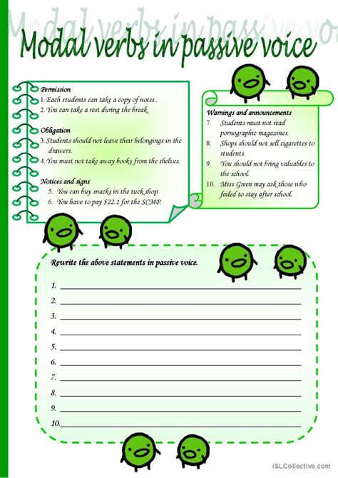 Modal Passive English Esl Worksheets Pdf And Doc