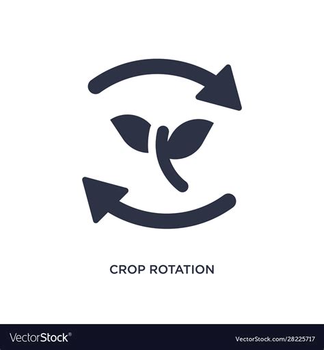 Crop Rotation Icon On White Background Simple Vector Image