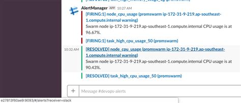Stack Have Message From Alert Manager But Alert Manager Dashboard And
