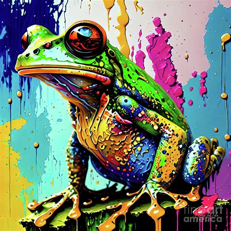 Splatterific Frog Digital Art By Haru Udu Fine Art America