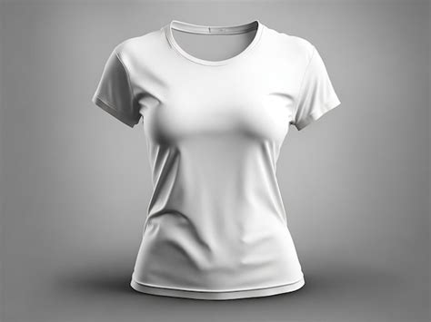 Premium Ai Image Blank White Tshirt Mockup Design Ai Generated