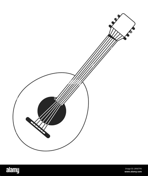 Domra Musical Instrument Flat Monochrome Isolated Vector Object Stock Vector Image And Art Alamy