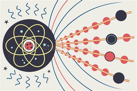 Abstract Illustration Of Atomic Structure And Energy Waves