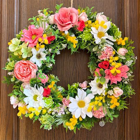 春リース ＊ドアリース ＊造花リース ＊玄関リース ＊フラワーリース メルカリ