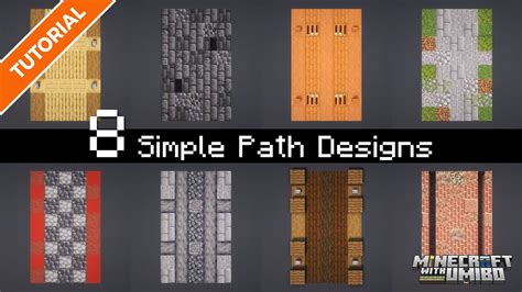 8 Simple Path Designs For Minecraft Youtube