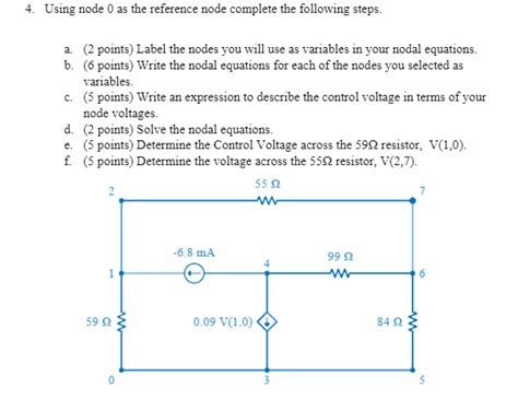 solved using node 0 as the reference node complete the