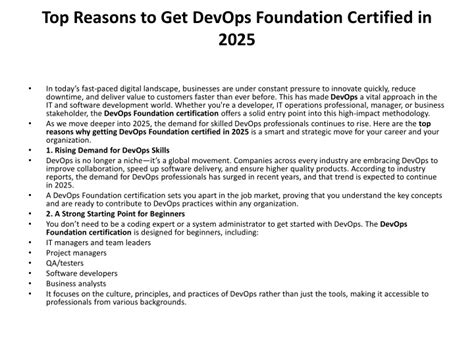 PPT Top Reasons To Get DevOps Foundation Certified In PowerPoint Presentation ID 14211088