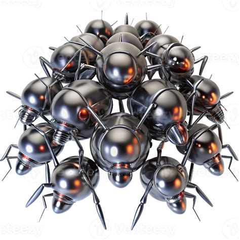Elegant Rustic A Swarm Of Nanobots Resembling Metallic Insects