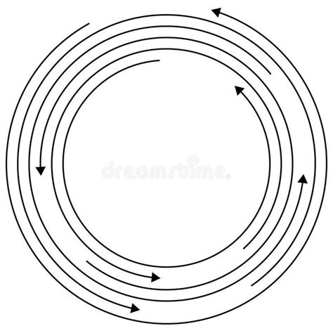Circular Arrows Random Concentric Circles With Arrows For Twist