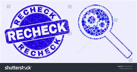 Geometric Gears Audit Mosaic Pictogram Recheck Stock Vector Royalty